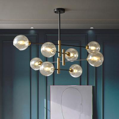 China Nordic Glass Ball Chandelier Lighting For Dinning Room Bedroom Kitchen Modern stair chandelier(WH-MI-294) for sale