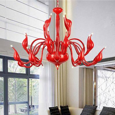 China Living room Bedroom Kitchen Indoor Staircase Art Decor Swan Chandelier Lighting(WH-MI-300) for sale