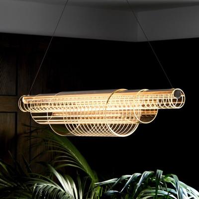 China LED italian design lamp Dining Room Island Modern Luxury Long acrylic Living Room Bar Office Pendant Lamp(WH-AP-170) for sale