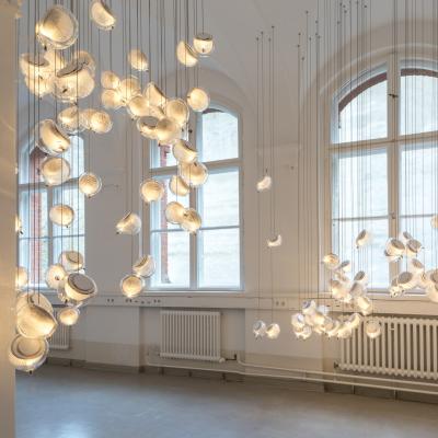 China Nordic Glass Pendant Lamp Postmodern Art Restaurant Bedroom Bedside Creative Bar Simple Villa Pendant Lamp(WH-AP-176) for sale