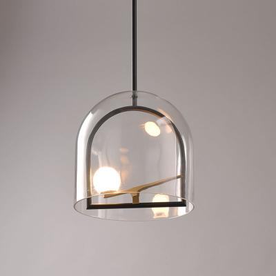 China Nordic time glass pendant lights minimalist bird pendant lights creative iron restaurant Suspension Lamp(WH-AP-179) for sale