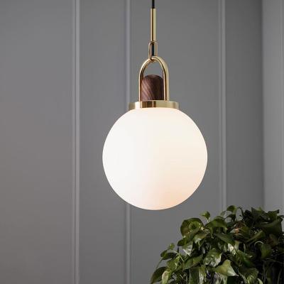 China Industrial Glass Pendant Lights Nordic design wood light lamp Bedside Room Luxury Home Decor Pendant Lamp(WH-AP-186) for sale