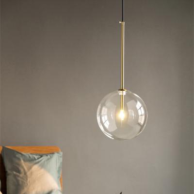 China Post-modern Clear Glass Pendant Lights Dimmable G4 Dining Room Led Suspend Lamp Gold/Chrome Led Pendant Light(WH-AP-196) for sale