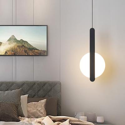 China Nordic black Pendant Light Bedside Kitchen Modern trumpet lamp Bedroom Bedside Hanging Lamp Pendant lamp(WH-AP-205) for sale