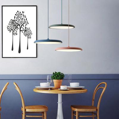 China Nordic Art Design UFO Lights Modern Round Pendant Lamps minimalist Dining Room Bedroom Pendant Lamp(WH-AP-228) for sale