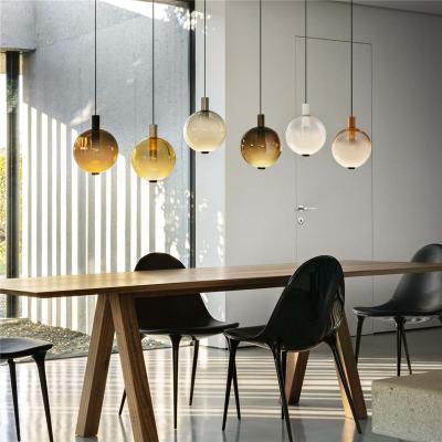 China Modern Glass Ball Pendant Lights Creative Designer Luxury lamp Restaurant Beam Stick Nuance Pendant lamp(WH-AP-236) for sale