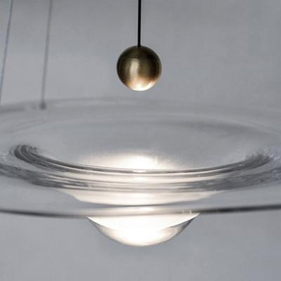 China Nordic Creative Halo Glass Pendant Lamp Water Drop Ripples Flying Saucer Hotel Bar Restaurant Pendant Lamp (WH-AP-249) for sale