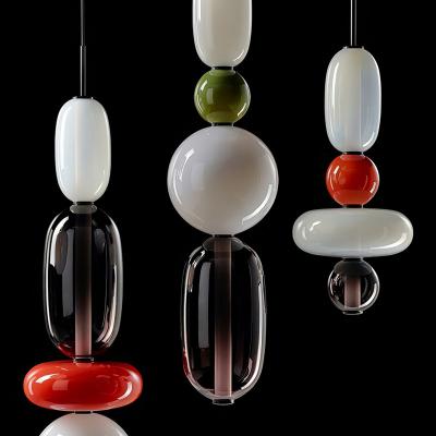 China Nordic Multicolored Glass Pendant Lights Bar Cafe lamps hanging Candy dining room Home Decor Pendant Lamp( WH-AP-250) for sale