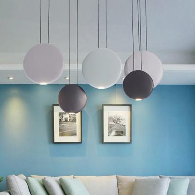 China Post-modern round pendant light Art Restaurant Nordic Simple Dining Table Bedside Bed Round pendant Lamp(WH-AP-251) for sale