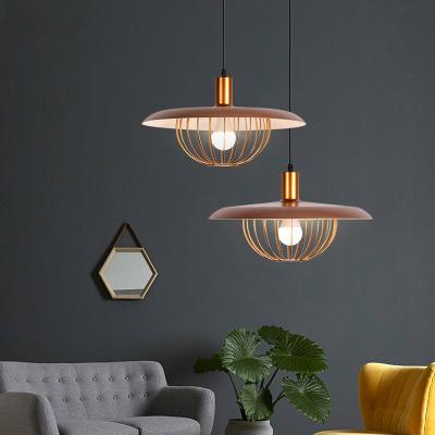 China Nordic retro Pendant Lamp Luxury Walnut Wood Grain Wrought-iron Lamp Flying Lights for Restaurant Pendant Lamp(WH-AP-258 for sale