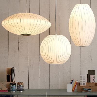 China Italian Silk Cloth Pendant Lights Creative Living Room Dining Room Decoration Indoor Nelson Pendant Lamp(WH-AP-264) for sale