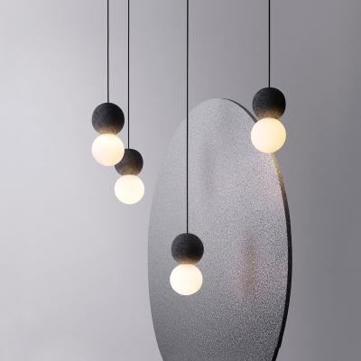 China Simple Modern Resin Glass Ball Pendant Lights Industrial Bedroom Bedside Cafe Bar Origo Collection Lamp(WH-AP-265) for sale