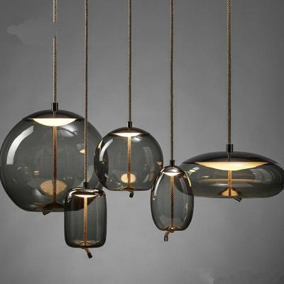 China Scandinavian Glass Pendant Lights Bedside Nordic industrial Luminaria Deco Knot Pendant Lights(WH-AP-281) for sale