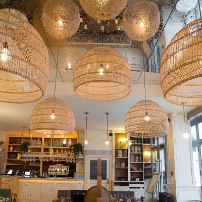 China Chinese Style Handmake Lamp Loft woven pendant light Dining Room Home Decor Wicker Pendant Lamp(WH-AP-284) for sale