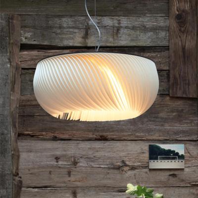 China Nordic minimalist Pendant Light creative living room art Lorens Modern Wavy Parchment Pendant Light(WH-AP-303) for sale