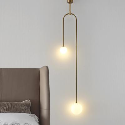 China Modern Glass Pendant Lighting Art Indoor Evert Eye-Catching Minimalist Double Globe Pendant Light(WH-AP-305) for sale