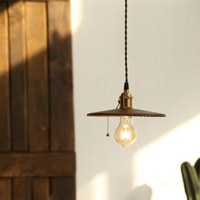 China Vintage Pendant Light Loft Decor Industrial Celia Scandinavian Wooden Plate Disk Pendant Light(WH-AP-306) for sale