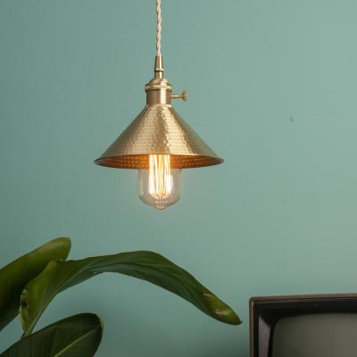 China Retro Pendant Light Loft Style Pure Edison Antique Home Bente Modern Scandinavian Brass Pendant Lamp(WH-AP-307) for sale