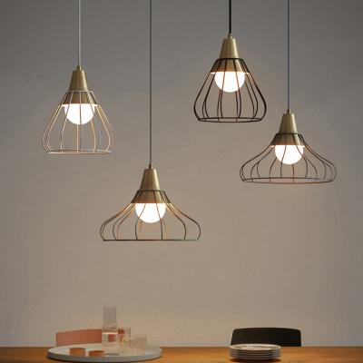 China Nordic metal pendant light bar study stairs Svend Scandinavian Modern Chic Caged Pendant Lamp(WH-AP-312) for sale