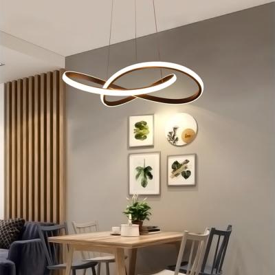 China Nordic style Art simple Pendant Light bedroom Hotel led  Unna Artistic Circular Wave Pendant Light(WH-AP-313) for sale