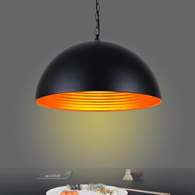 China Modern Gold Pendant Lights Metal Living Room Led Leonhard Classic Inner-Ridged Dome Pendant Light(WH-AP-327) for sale