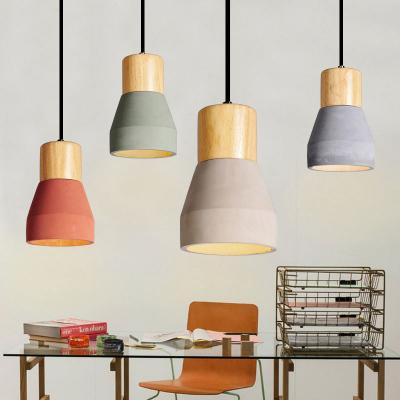 China Nordic simplicity Pendant Light decoration Hildegard Minimalist Concrete Wooden Accent Pendant Light(WH-AP-328) for sale