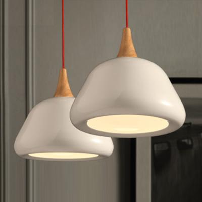 China Simple wood pendant lamp with Werner Scandinavian Wood Top Rounded Trapezium Pendant Light(WH-AP-332) for sale