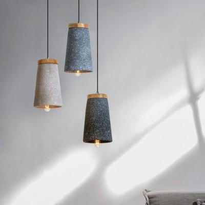 China Creative cement Pendant Lights Maarten Unique Cement And Wooden Tall Dome Pendant Light(WH-AP-338) for sale