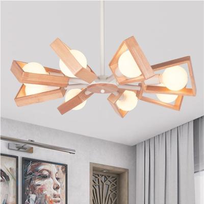 China Nordic Rotatable Home Loft Pendant Light Decor Joakim Wooden Petal Contemporary Pendant Light(WH-AP-339) for sale