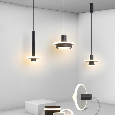 China Modern minimalist bedroom Nordic LED Julious Tubular Monochromatic Modern Pendant Light(WH-AP-341) for sale