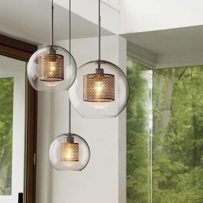 China Vintage Pendant Lights Simple Glass Art Edison Nordic Majken Glass Grill Pendant Light(WH-AP-357) for sale