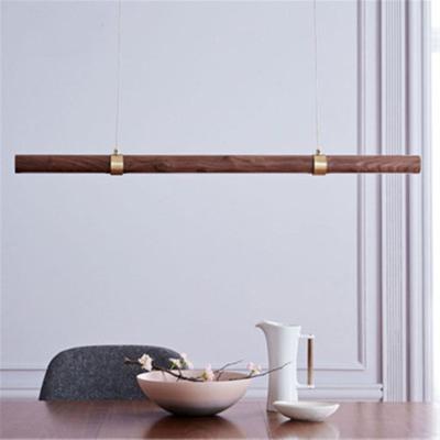 China Nordic long Pendant Light minimalist office Niels Scandinavian Round Case Wooden Pendant Light(WH-AP-359) for sale