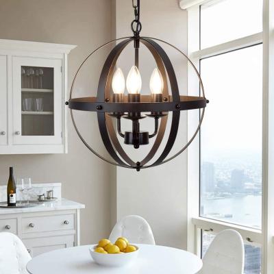 China Spherical chandelier Chain Light Indoor Creative Metal Round Hanging Lamp Retro vintage chandelier(WH-VP-62) for sale