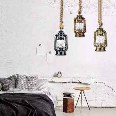 China Vintage industrial Kerosene pendant lights Bulb E27  for Living room decor loft rope pendant light(WH-VP-68) for sale
