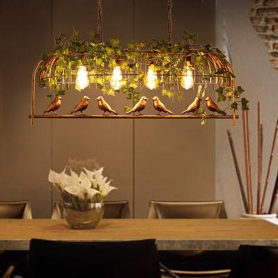 China Vintage Bird Iron chandelier American Industrial Cafe Personality E27 Decor Aisle Nordic chandelier(WH-VP-75) for sale