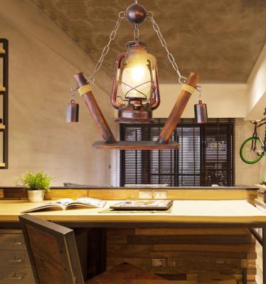 China Industrial Retro Rustic Pendant Light Cafe Design Kerosene E27 Lamp Holder wood pendent light(WH-VP-128) for sale