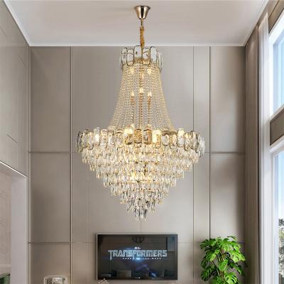 China Luxury Crystal Chandelier For Living Room Large Design Lobby Hainging Lamp(WH-CY-159) for sale