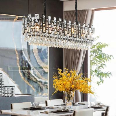 China Modern crystal chandelier for Living Room Modern Rectangle Kitchen island indoor Lighting led Chandeliers(WH-CY-170) for sale