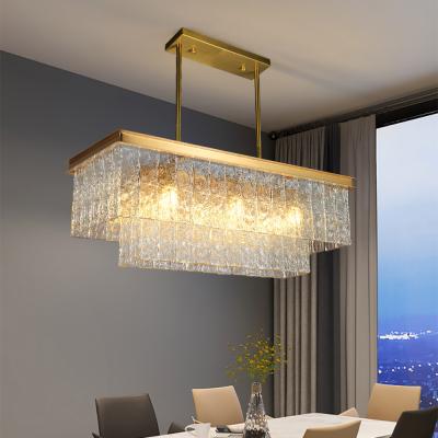 China Rectangle Kitchen Chandeliers Frosted Glass Lamp Living Room Bar european chandelier(WH-CY-197) for sale