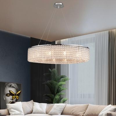 China Circle Round Chandelier Modern Crystal Hanging Lamp kitchen island lighting(WH-CY-218) for sale