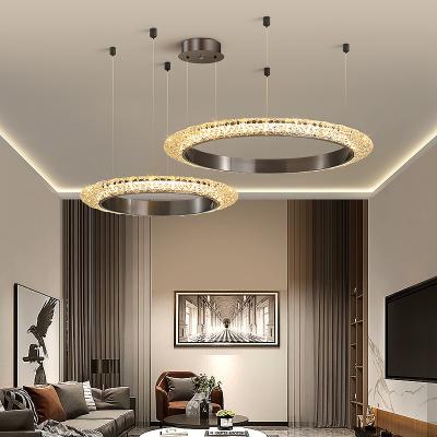 China Luxury Crystal Chandelier For Living Room Round Creative Design gold pendant light(WH-CY-219) for sale