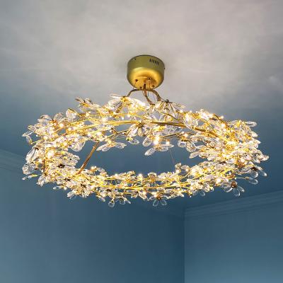 China Crystal Chandelier LED Home Decor Lamp Round Flower Creative Design tree branch chandelier(WH-CY-232) for sale