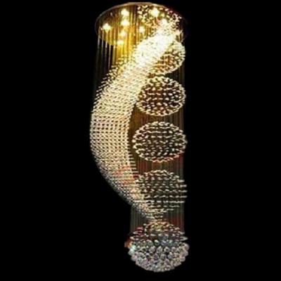 China Long stair modern lamp crystal chandelier LED lights elegant chandelier(WH-NC-19) for sale