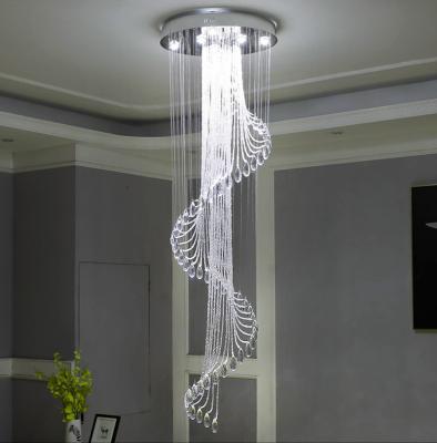 China Crystal Room Lights Spiral K9 Crystal Staircase European Chandelier(WH-NC-21) for sale
