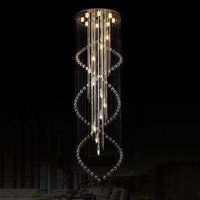 China Manggic Large Size Spiral Long Spiral Modern Staircase Foyer Chandelier(WH-NC-22) for sale