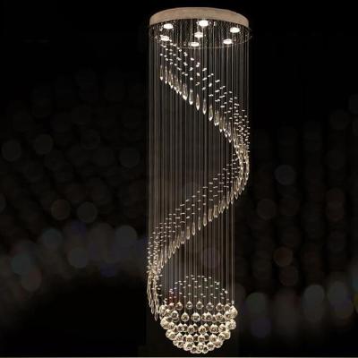China Modern Crystal Chandelier For Spiral Design LED Luxury Crystal Lamp(WH-NC-35) for sale