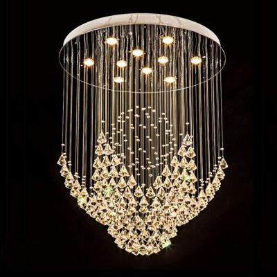China Round design large crystal chandelier modern lighting Diamond Chandelier(WH-NC-37) for sale