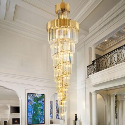 China Luxury Modern Chandelier For Living Room Gold Long Staircase fancy light(WH-NC-60) for sale
