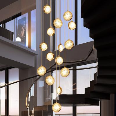 China Round pendant light for living room ball crystal gold nordic chandelier(WH-NC-65) for sale