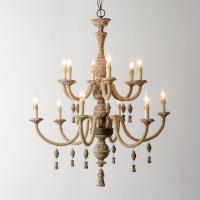 China Retro rope chandelier french style antique lights suspension american country chandelier(WH-CI-113) for sale